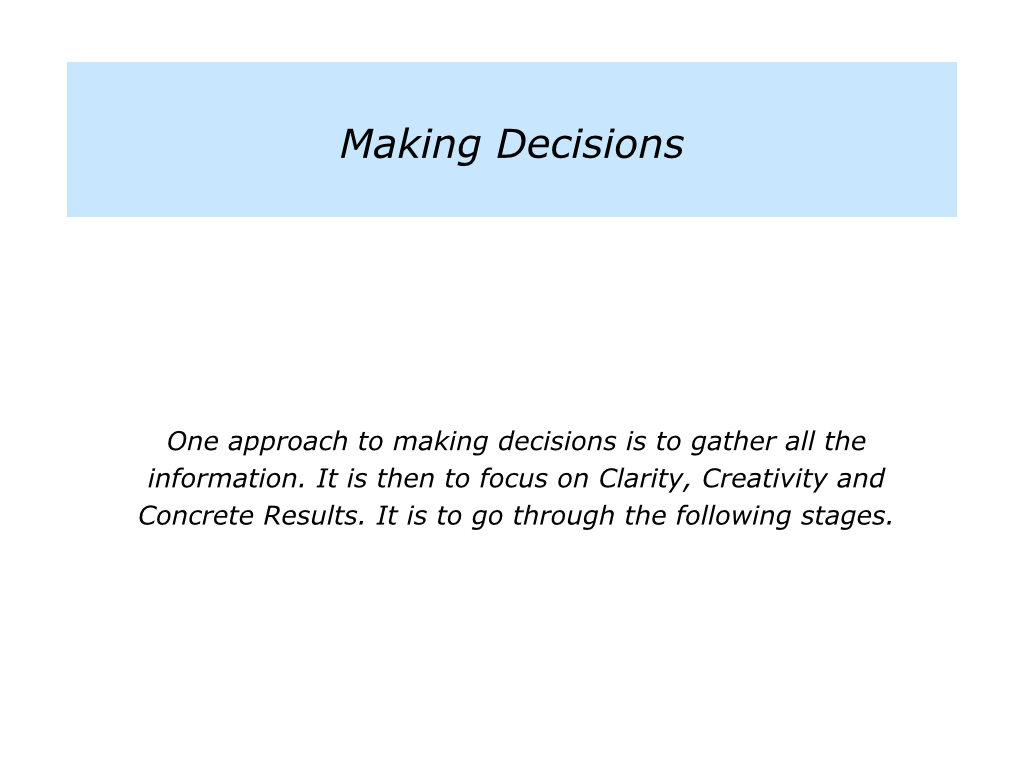 The Facts Are Friendly Approach - The Positive Encourager