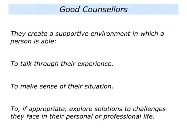 C is for Counselling - The Positive Encourager