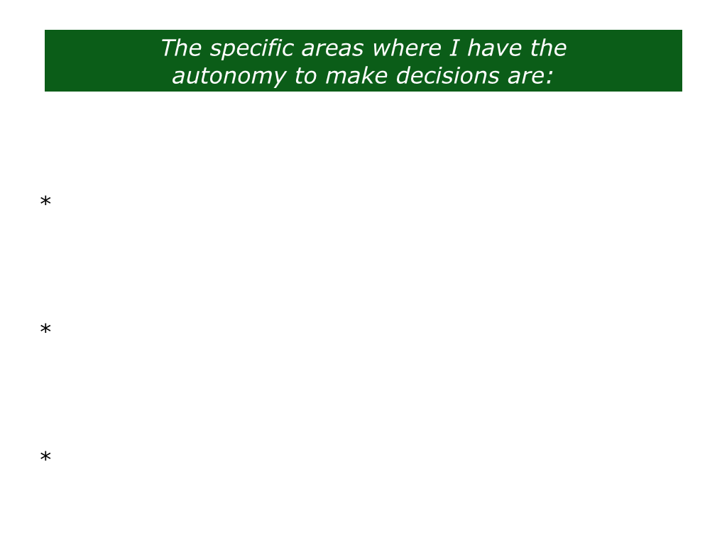 The Decision Making Authority Approach - The Positive Encourager