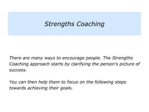 S is for The Strengths Coaching Approach - The Positive Encourager