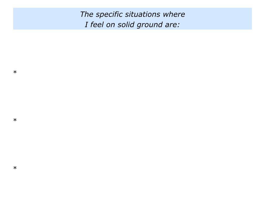 The Solid Ground And Dangerous Ground Approach - The Positive Encourager