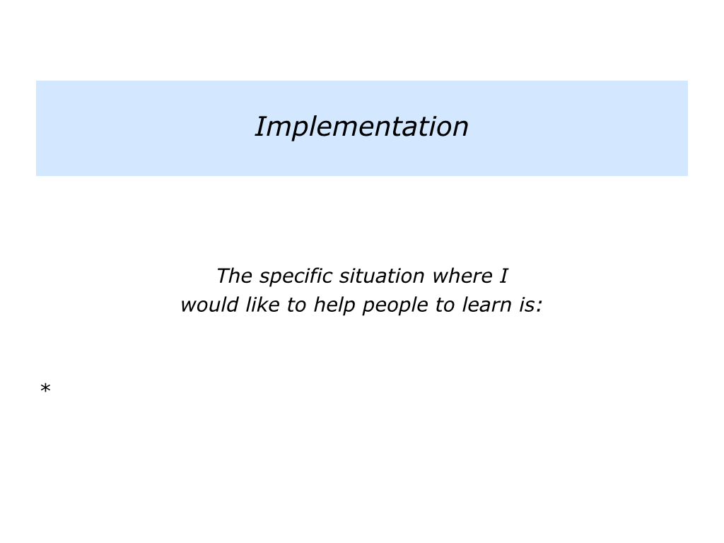 The Inspiration, Implementation And Integration Approach - The Positive ...