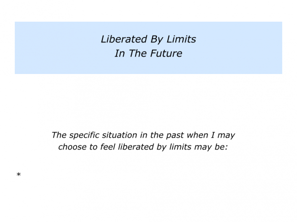 The Feeling Liberated By Limits Approach - The Positive Encourager