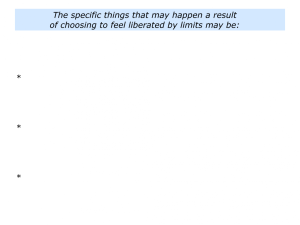 The Feeling Liberated By Limits Approach - The Positive Encourager
