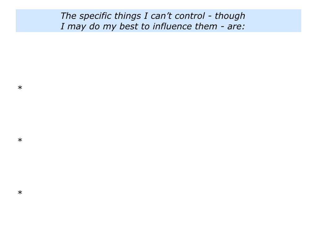 The Taking Control Approach - The Positive Encourager