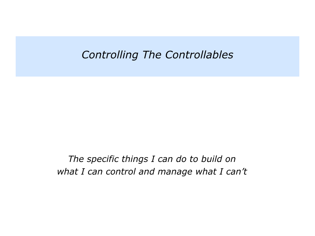 The Taking Control Approach - The Positive Encourager