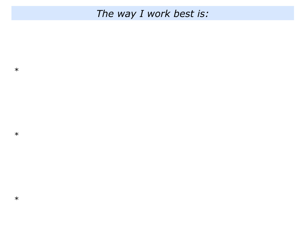 The Encouraging Team Members To Share Their Preferred Working Styles ...