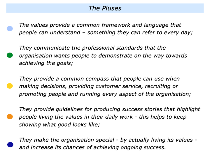 The Values Driven Organisation Approach - The Positive Encourager