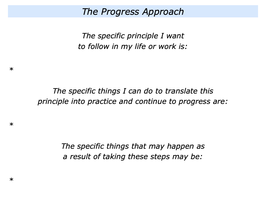 The Progress Approach - The Positive Encourager