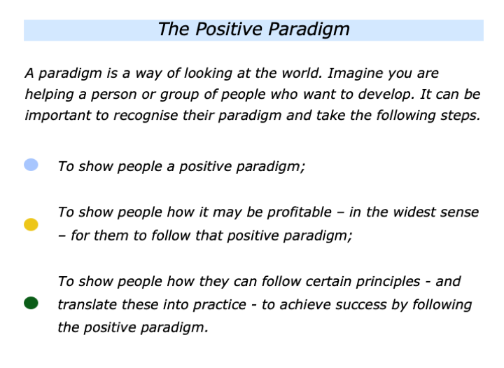 The Positive Paradigm Approach - The Positive Encourager