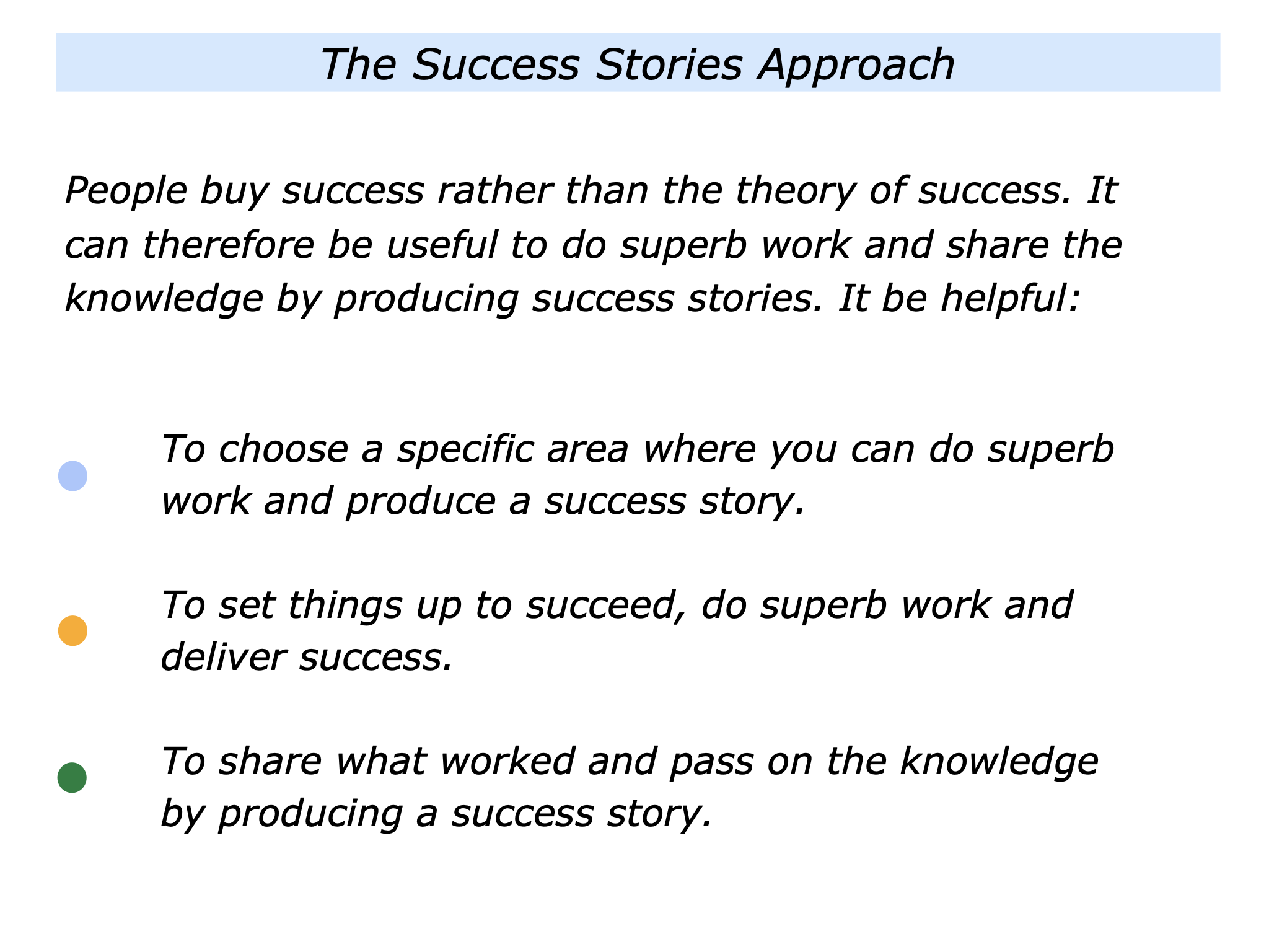 The Picture Of Success Approach - The Positive Encourager