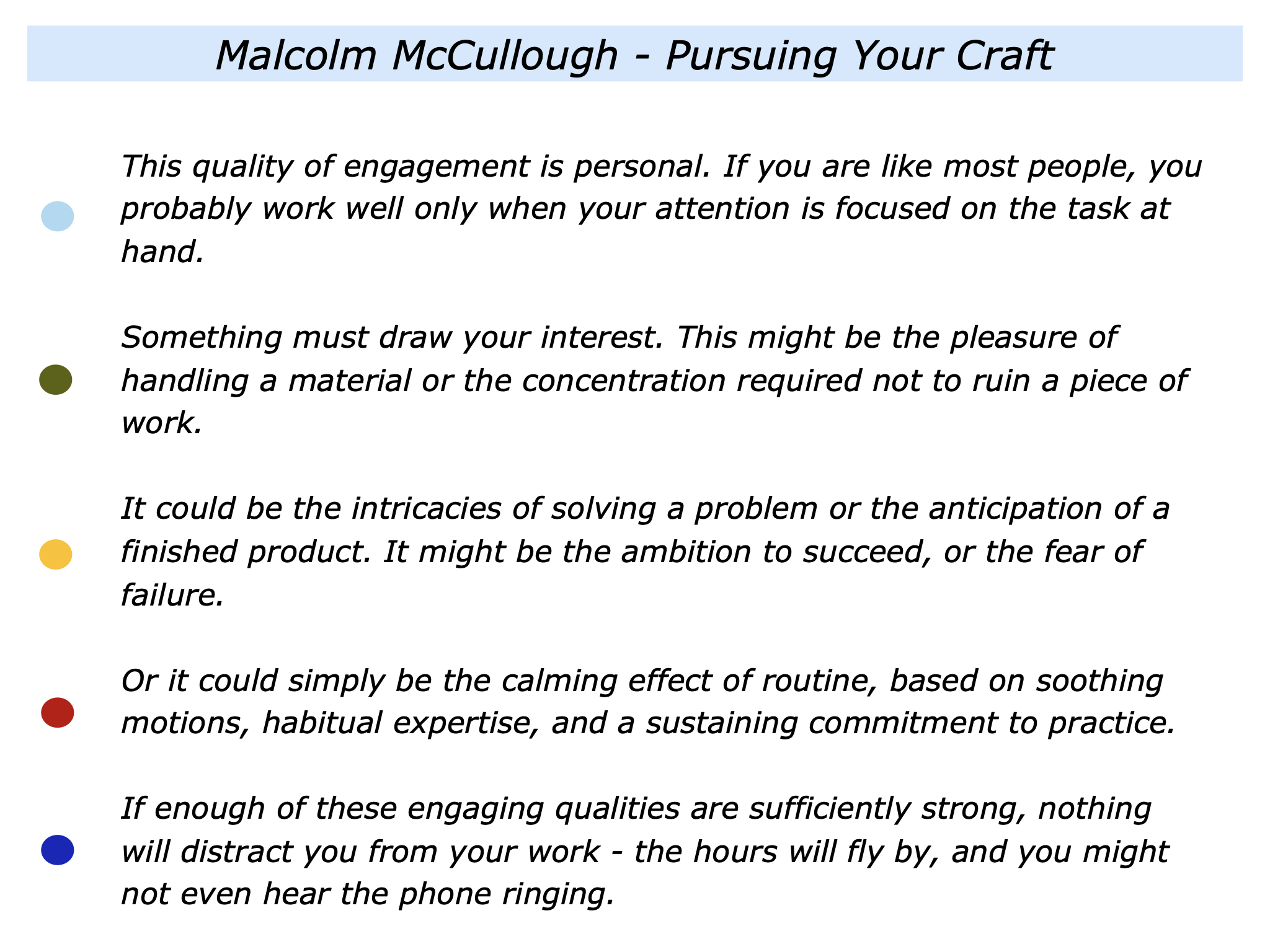 The Craft Approach - The Positive Encourager