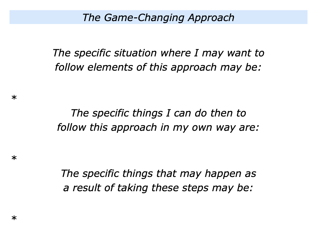 The Game-Changing Approach - The Positive Encourager