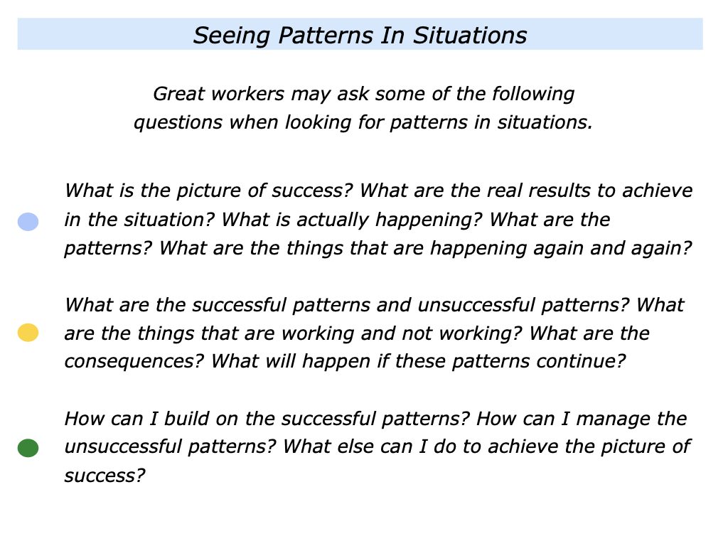 The Recognising Patterns Approach - The Positive Encourager