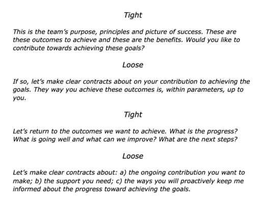 The Tight Loose Tight Loose Approach - The Positive Encourager