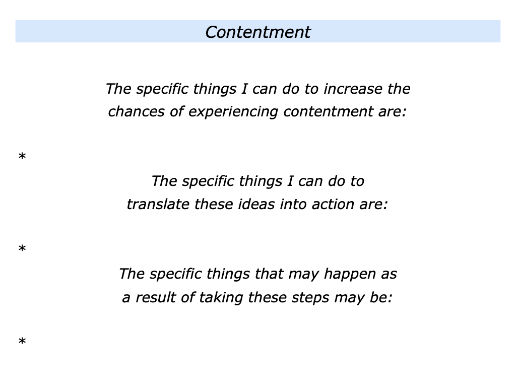 The Contentment Approach - The Positive Encourager