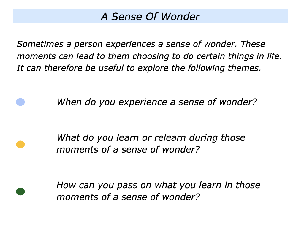 The Sense Of Wonder Approach - The Positive Encourager