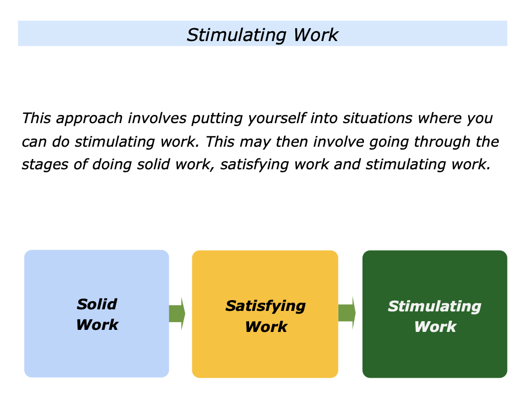 The Solid Work, Satisfying Work And Stimulating Work Approaches - The ...