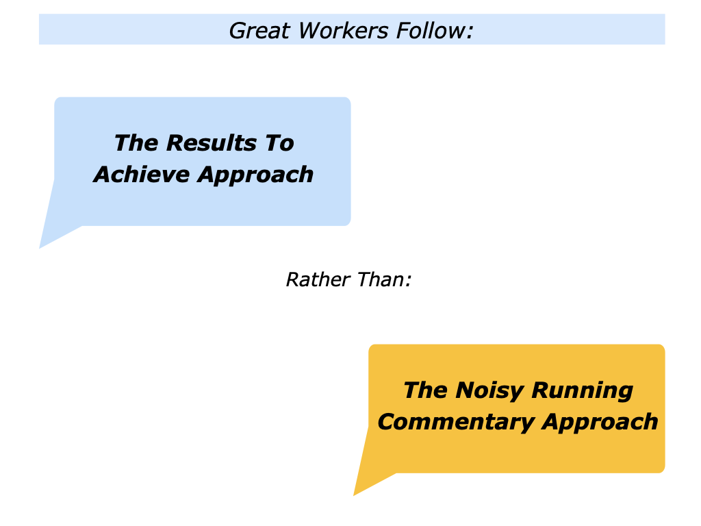 The Focusing On The Results To Achieve Rather Than The Running ...