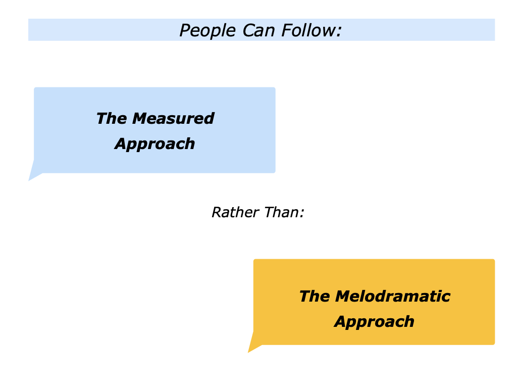 The Measured Approach Rather Than The Melodramatic Approach - The ...