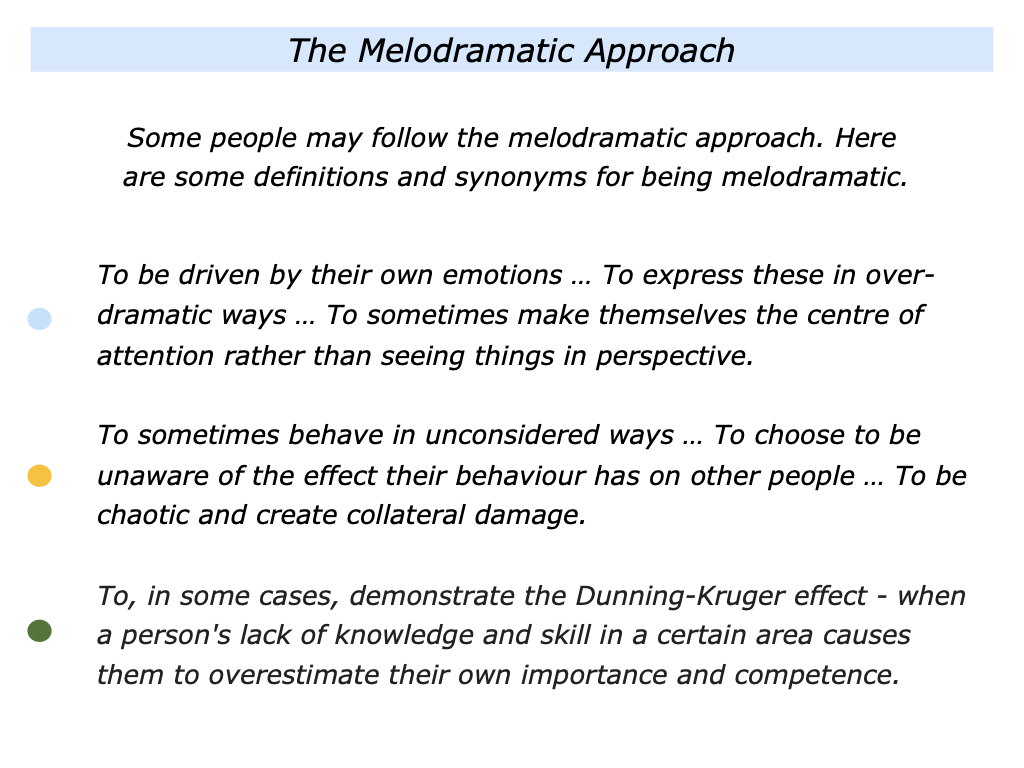 The Measured Approach Rather Than The Melodramatic Approach - The ...