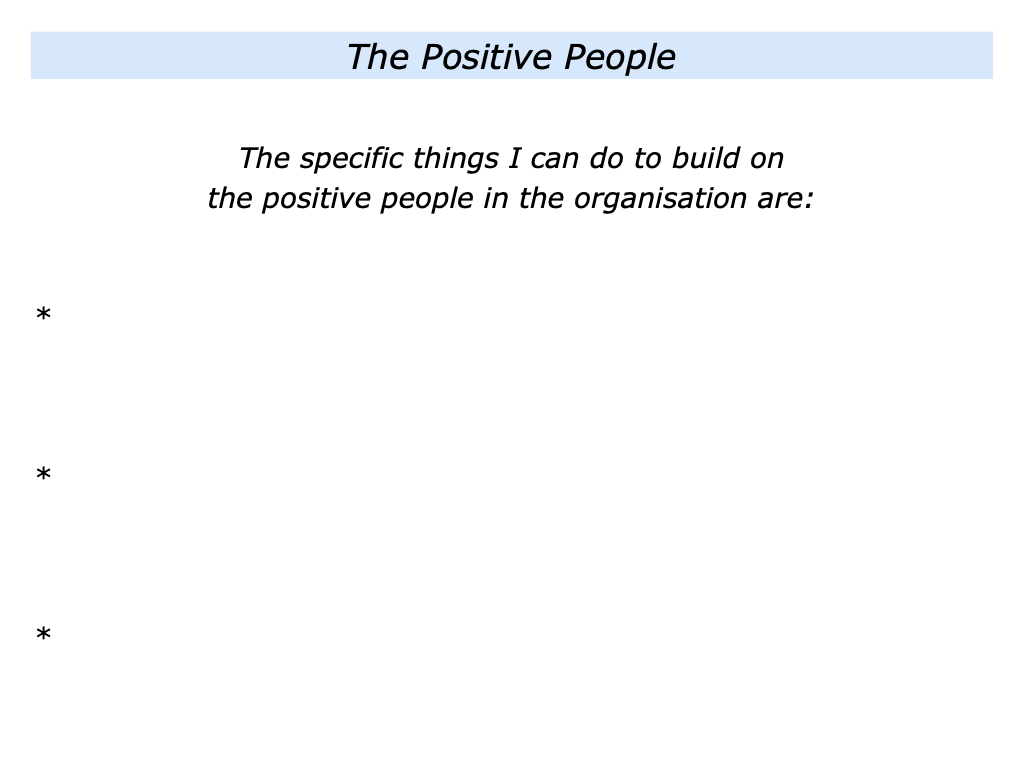The Building On The Positive People In An Organisation Approach - The ...