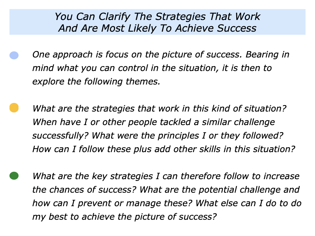 The Strategies That Work Approach Rather Than The Sometimes Winging It ...