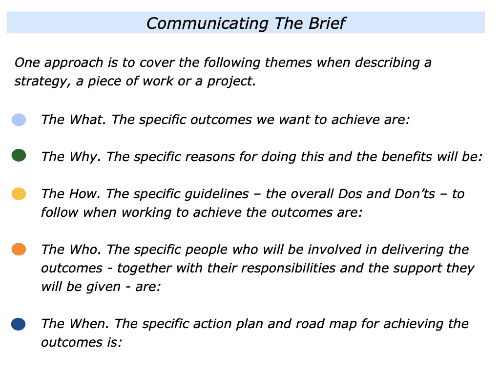 The Clarifying The Brief Properly Approach - The Positive Encourager