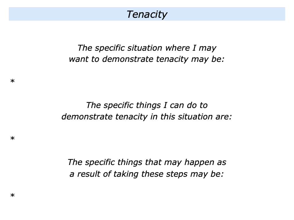 The Tenacity Approach - The Positive Encourager
