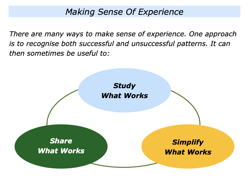 The Passing On Knowledge From Experience Approach - The Positive Encourager