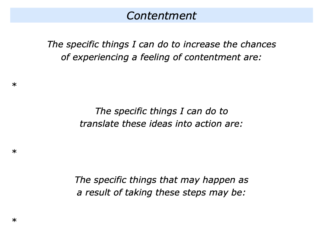 The Contentment Approach - The Positive Encourager