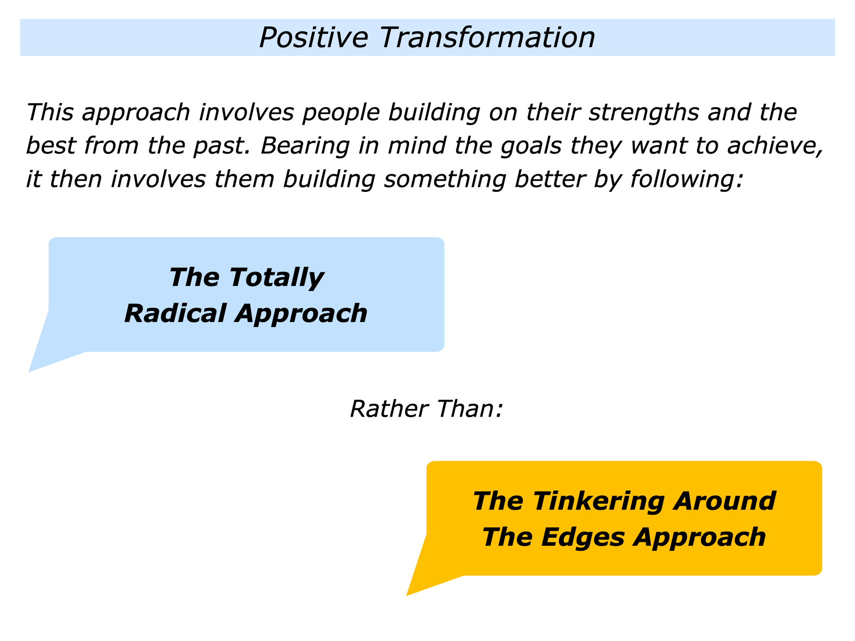 The Positive Transformation Approach - The Positive Encourager